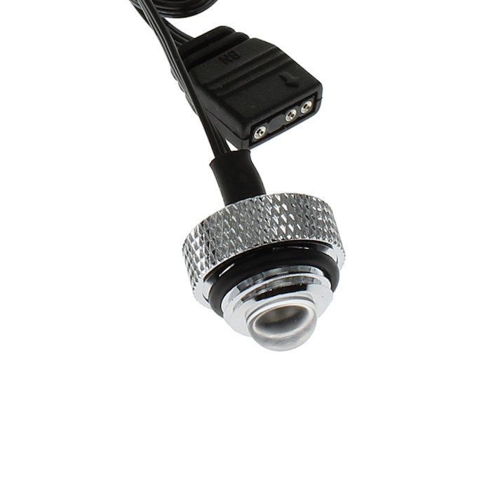 XSPC G1/4 5V 3-Pin Addressable RGB LED Blank Plug - Chrome ...