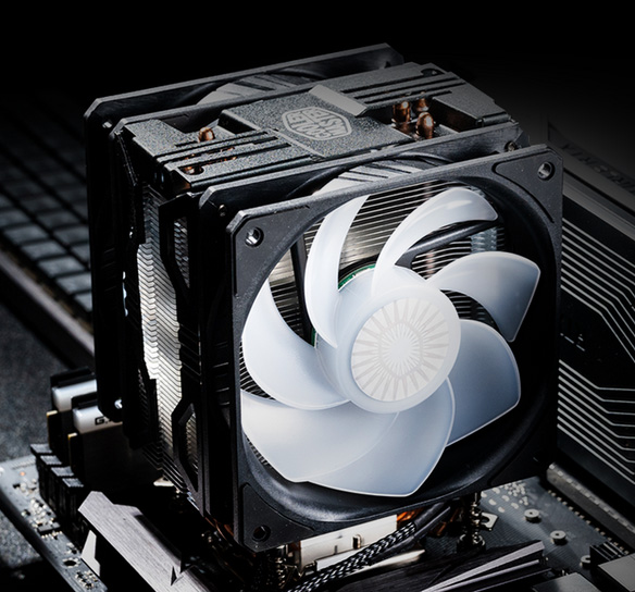 Cooler Master Sickleflow 120 ARGB 120mm Case Fan - Reverse Edition - Black
